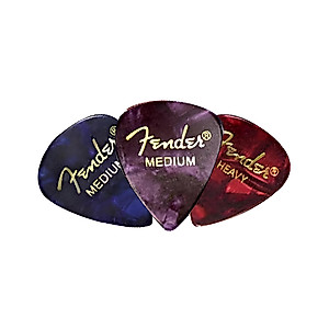 Fender Premium Picks Sampler - 12 Pack Includes Thin, Medium & Heavy Gauges (Austin Bazaar Exclusive)