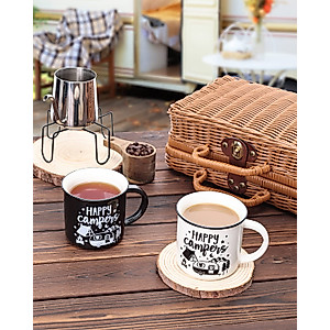 Nefelibata Camping Coffee Mug Christmas Gifts Camping Tea Cups Travel Drinking mugs for Couples, Ceramic Mug His and Hers Anniversary Present Gifts Set of 2