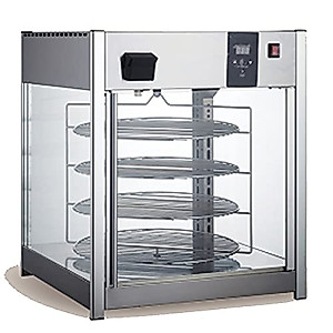 Pizza Warmer Merchandiser 18"Rack Rotating 4-tier NSF Certified Self Service Countertop Cabinet show Case RTR-158L