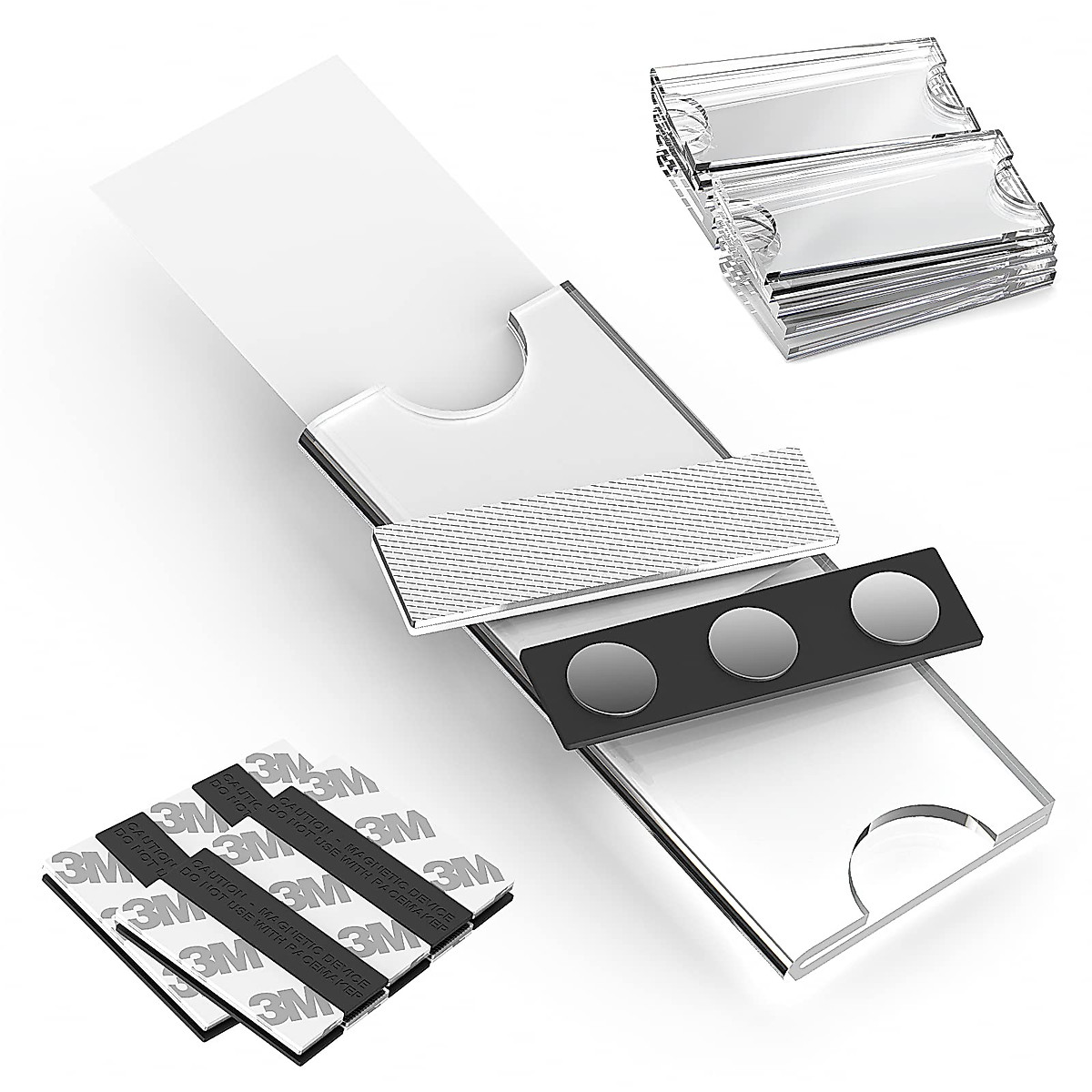 Moritakk Magnetic Name Tags Kit with 20 Powerful Magnets
