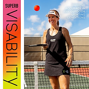 Franklin Sports Outdoor Pickleballs - X-40 Pickleball Balls - USA Pickleball (USAPA) Approved - 3 Pack Outside Pickleballs - Ember - US Open Ball