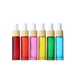 YORROR 10 Pack 10ml Frosted Thick Glass Essential Oil Dropper Bottle,Empty Refillable Dropper Bottle With Glass Eye Dropper for Massage Oils,Aromatherapy,Perfume,Cosmetic Liquid(Pink)