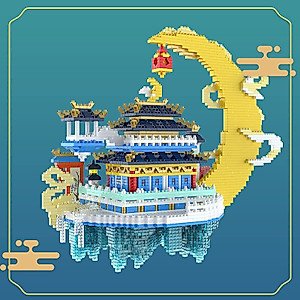Micro Mini Building Blocks Moon Palace 3D Model Kit (4898pcs) Myth Architecture Toys Gifts for Kid and Adult