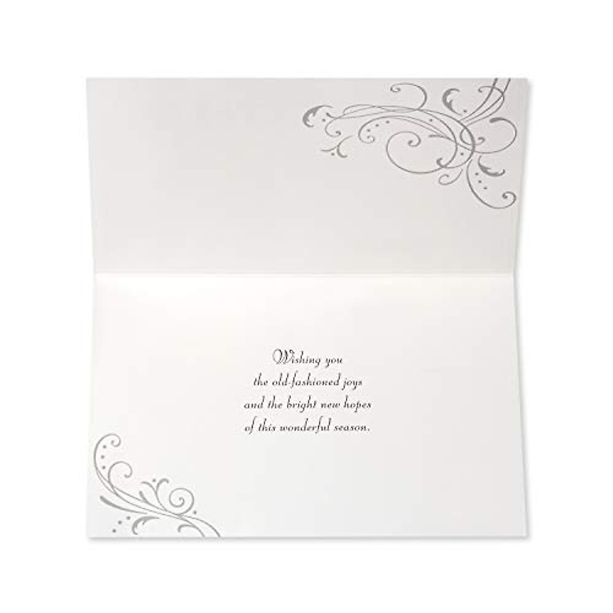 American Greetings Bulk Boxed Christmas Cards Premium City Street Scene Gold Foil-Lined White Envelopes, 14 Pack, One Size, Multicolored