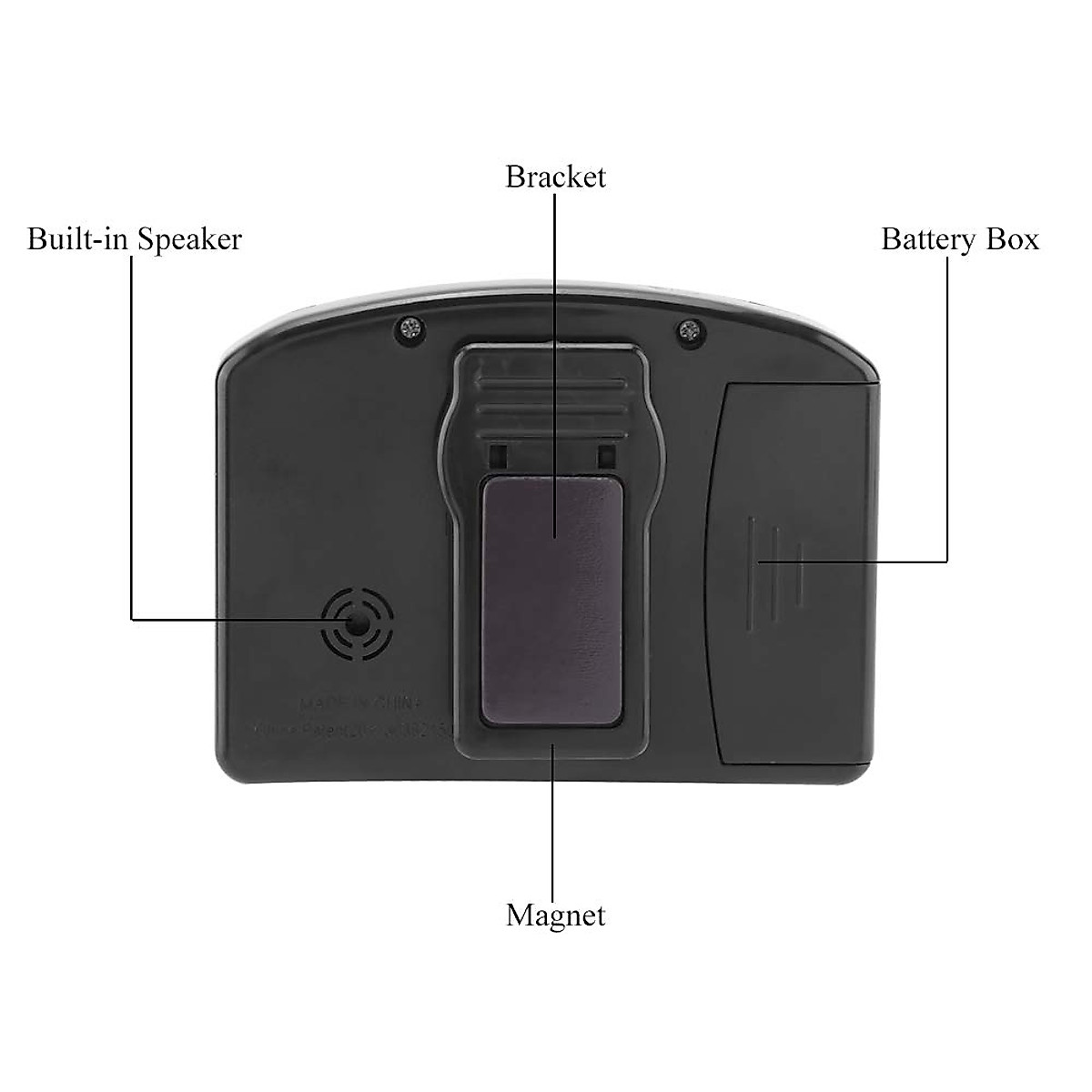 Kitchen Timer, Automatic Reset Digital Timer End Reminder Cooking Timer with Bracket and LCD Display for Kitchen, Restaurant, Home(Timer XL-331 black)