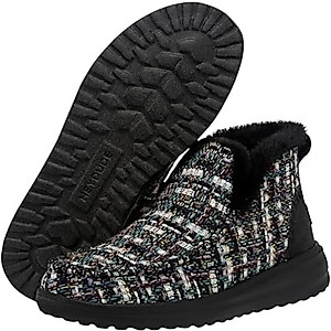 Hey Dude Women's Denny Shoe, Confetti Black, 10 M