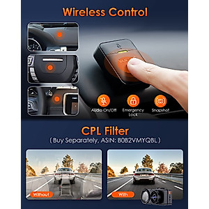 [ Bundle-3 Items: Vantrue E3 Dash Cam + 512GB SD Card + Hardwire Kit ] 3 Channel Dash Cam Front and Rear Inside, 3 Way Triple WiFi GPS Dash Camera 2.7K 1944P+1080P+1080P with STARVIS IR Night Vision