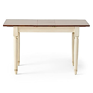 Christopher Knight Home Clearwater Rectangular Solid Top Table, Dark Oak / Antique White