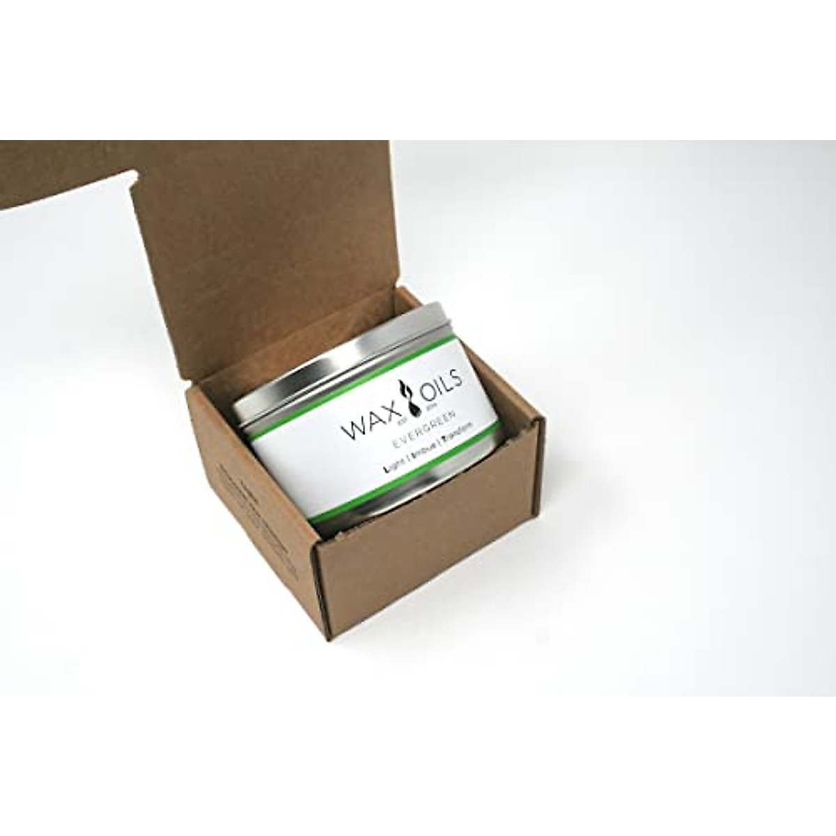 Wax and Oils Soy Wax Aromatherapy Scented Candles (Evergreen) 16 Oz.