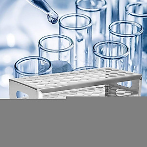 Stainless Steel Punch plate Test Tube Rack 40 Holes Large Capacity Lab Test Tube Holder Laboratory Experiment Fixing Accessories(15.5 * 40mm) Tube Racks
