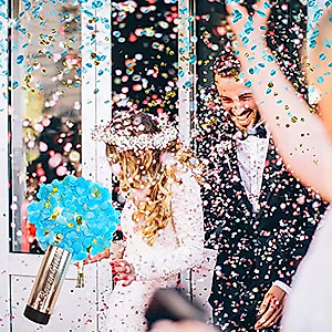 8 Pack Mini Gender Reveal Confetti Cannon,Party Poppers confetti shooters for Baby Gender Reveal Party,Birthday,Wedding,Graduation,Baby Shower,Christmas New Year’s Eve