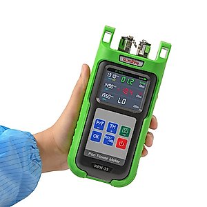KOMSHINE KPN-35 PON Optical Power Meter 0.1dB Resolution, 1490nm, 1550nm,1310nm for PON Network Testing APC Connector