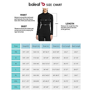 BALEAF Women's Thermal Shirts Long Sleeve Running Workout Shirts Mock Neck Winter Cold Weather Hiking Gear Fleece Lined Tops Black XS