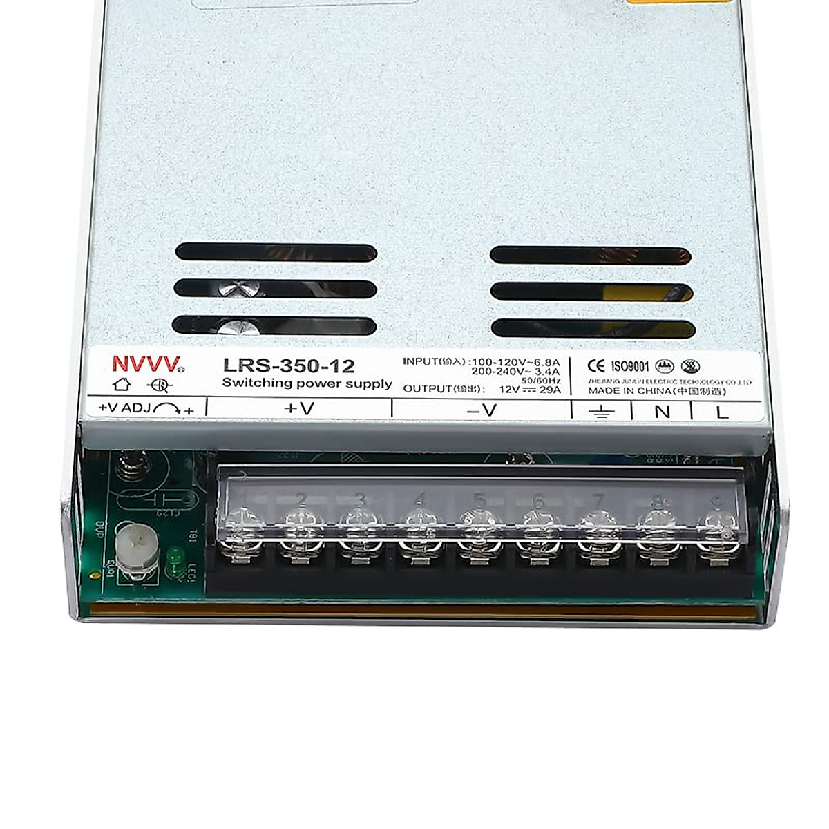 NVVV LRS-350-12 Switching Power Supply 12V 29Amp Enclosed Switchable Power Supply
