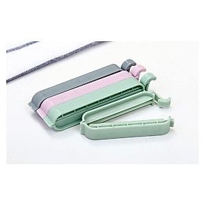 FENGZIZH Bag Clips for Food Storage, 12Pcs, Multicoloured, Reusable Plastic, Small, 2 Types & 3 Colors, Snacks, Coffee, Food & Sandwich