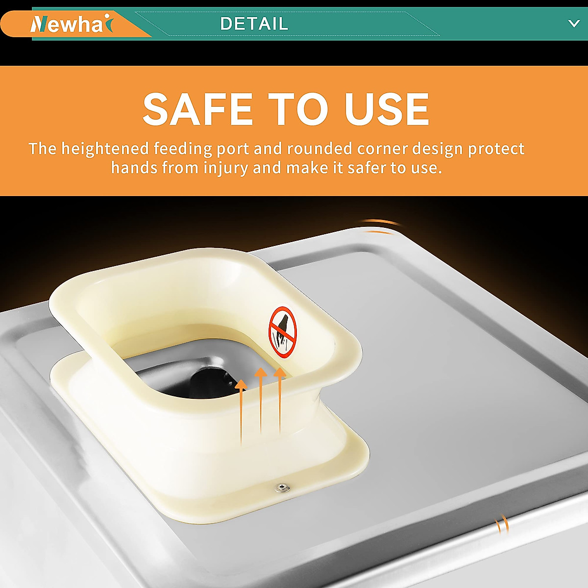 Newhai Upgraded Meat Cutter Machine, Commercial 3.5mm Electric Meat Slicer Shredded Cutting Machine, Stainless Steel 350lb/h, for Slices Strips Cubes (Meat thickness: 3.5mm)