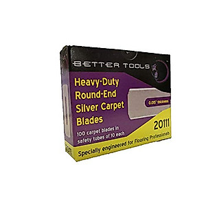 Better Tools - .015" Silver Carpet Blade - Round End (100 blades/box)