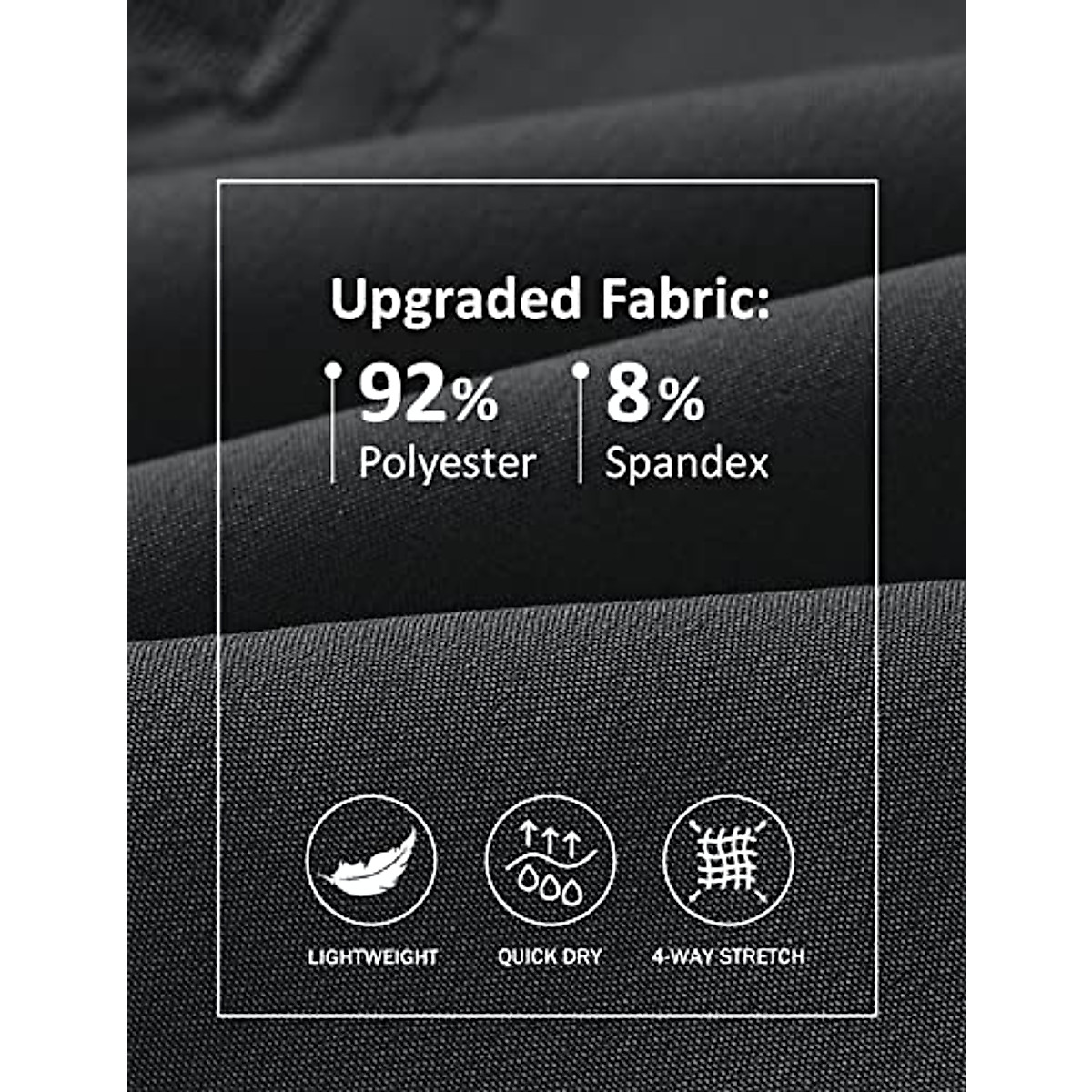 TBMPOY Men's Hiking Shorts with 5 Zip Pockets 9'' Lightweight Outdoor Work Athletic Short for Men Travel Running Dark Grey XXL