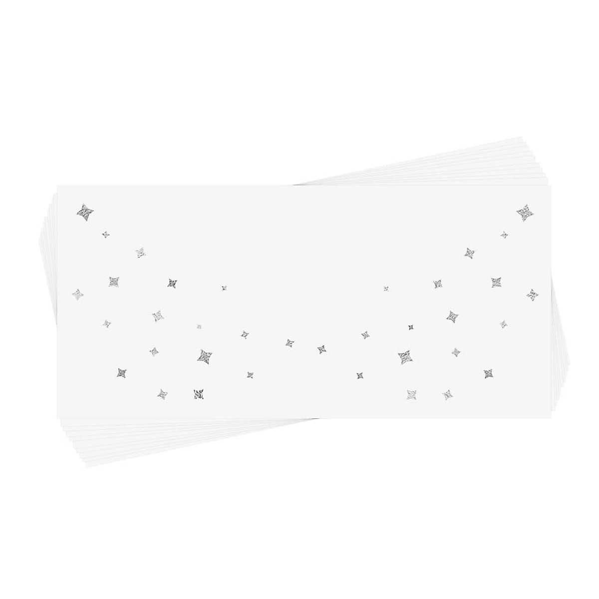 DEW DROPS EYE JEWEL set of 10 premium waterproof metallic silver foil temporary Flash Tattoos - Party Favors, temporary tattoo, face tattoo, face freckles, face jewels, stars