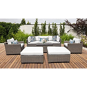 TK Classics MONTEREY-08a-WHITE Monterey Seating Outdoor Furniture, Sail White