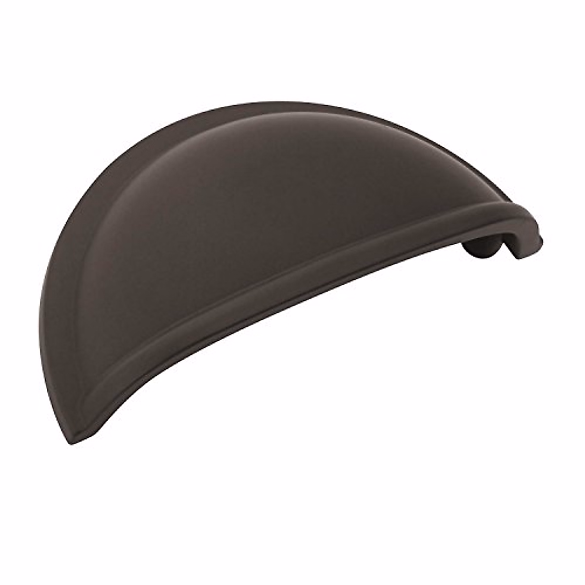 Amerock | Cabinet Cup Pull | Matte Black | 3 inch (76 mm) Center to Center | Cup Pulls | 1 Pack | Drawer Pull | Drawer Handle | Cabinet Hardware