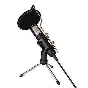 KOMBIUDA Free Drive Microphone USB Microphone Kit Long Distance Microphone gaming microphone USB computer microphone for desktop USB Plug and Play Microphone driver free tripod