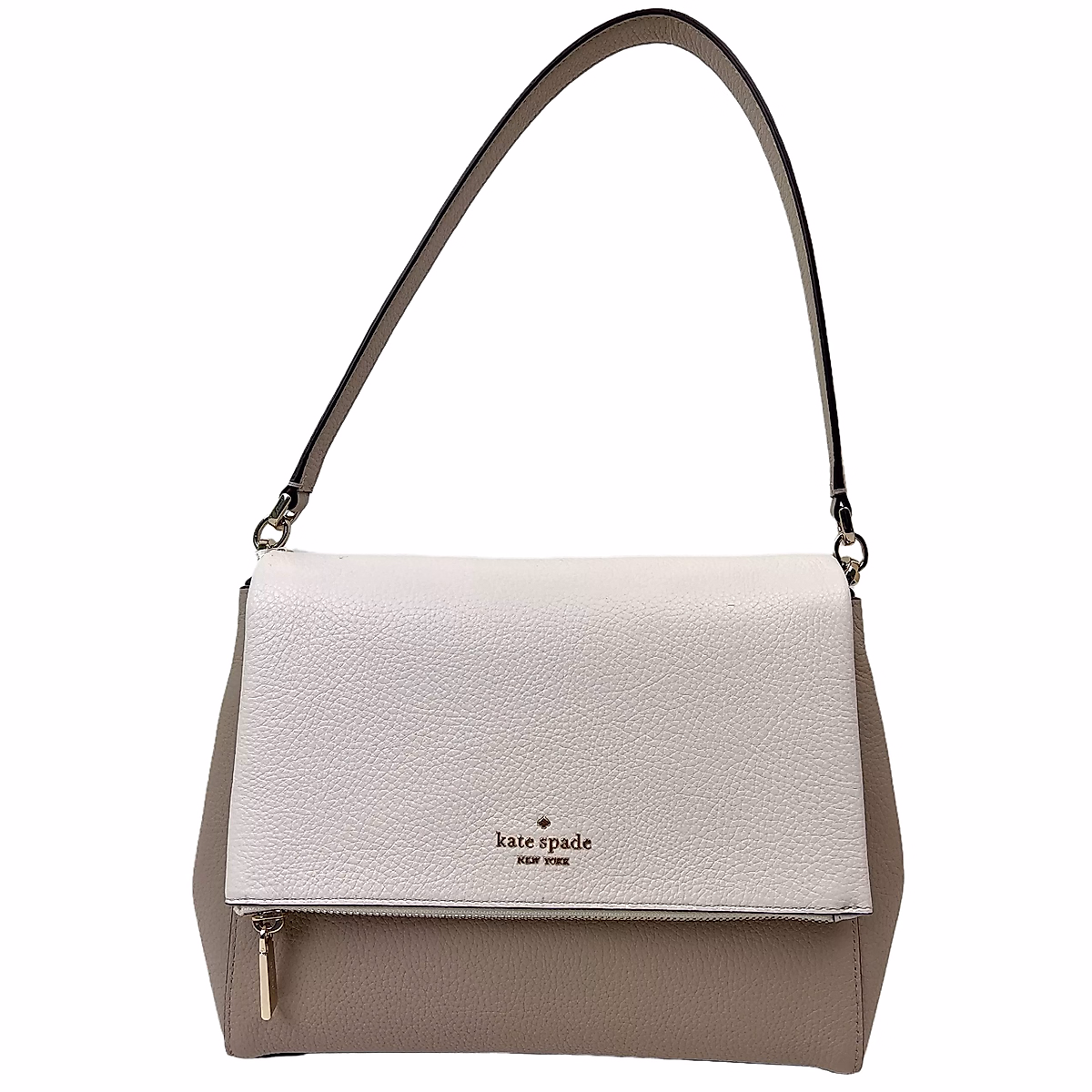 Kate Spade Leila Medium Pebbled Leather Shoulder Bag (Warm beige)