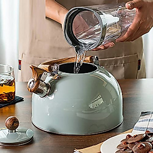 2.5L Tea Kettle, Stovetop Tea Kettle, Audible Whistling Teapot,Suitable for gas stove, induction hob, electric stove, ceramic and halogen stove▂19 * 21CM/7.5"*8.3"