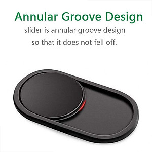 NMEGOU Metal Webcam Cover Slide, Shutter Magnet Slider Camera Cover for Web Cam iPhone PC Laptops Tablet Phone Lens Protect Privacy Sticker (Black-3pcs)