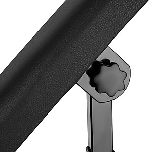 CAKMSMAO Professional Heavy Duty Iron Tattoo Armrest - Adjustable Height and Tilt, Leg Rest Stand with PU Leather Arm Bar Pad