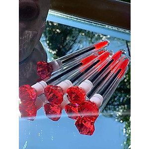 JOYYU 12x100mm 8ml Clear Plastic Test Tubes with Caps for Scientific Experiments, Easter, Scientific Themed Kids Birthday Party Supplies, Eyelash Brushes/Candy Storage(50 Pack)