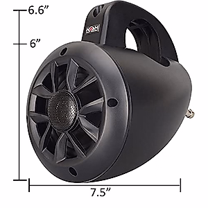 NOAM NUTV4 Quad - 4 Channels Marine Bluetooth ATV/Golf Cart/UTV Speakers Stereo System