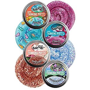 Crazy Aaron's Putty Mini Tins Mystical Crystal, Ukulele, Starfish & Rose Gold Gift Set Bundle - 4 Pack (13.3g Each)