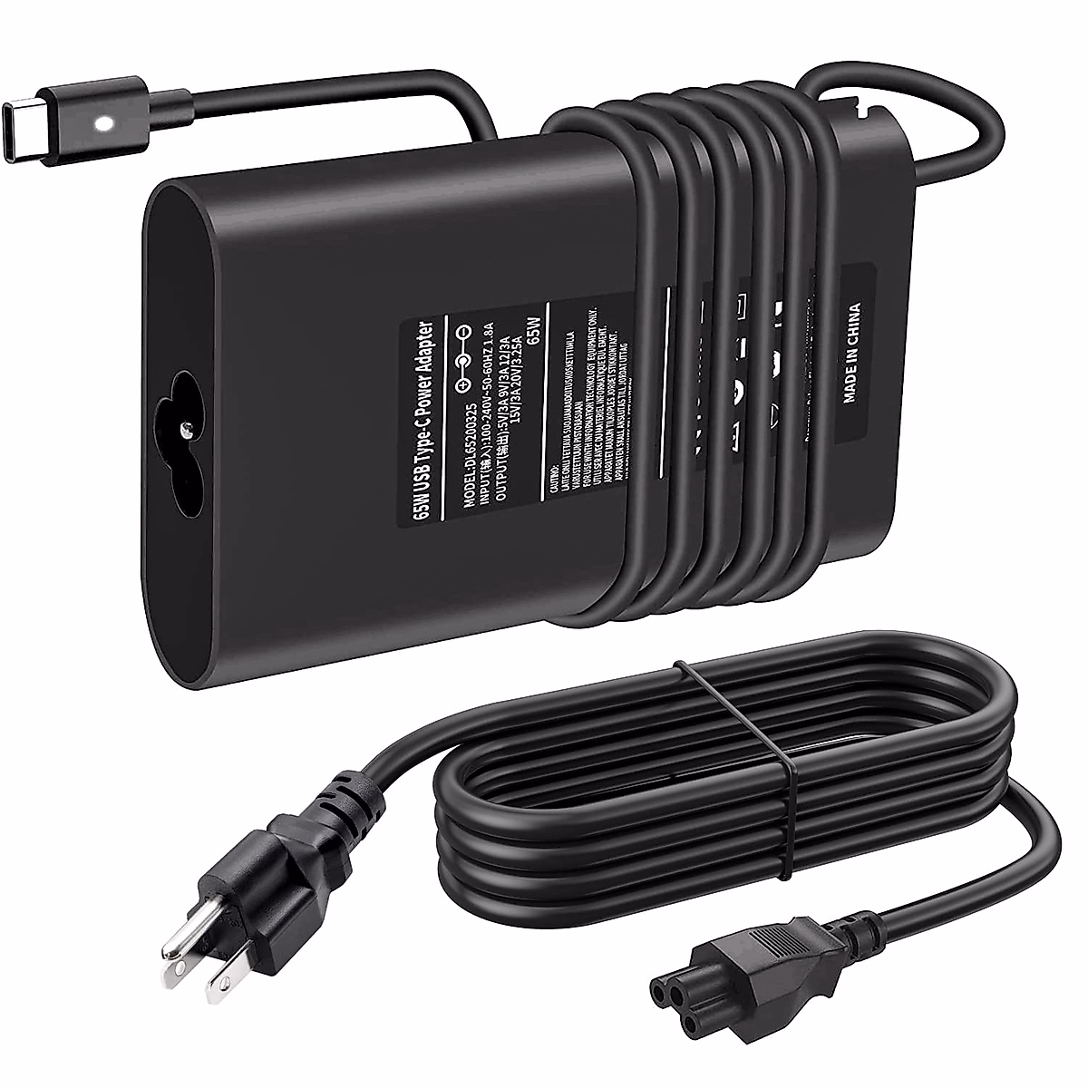 65W 45W USB C Charger for Dell Laptop, Latitude 5420 7420 5520 7390 7370 5290 7275 7400 7410 7310, Chromebook 3100 3380 3400 5400 P28T P29T P30T, XPS 13 9250 9360 9365 9370 9380 9350 9550 Power Cord