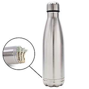 Diversion Water Bottle Can Safe by Stash-it, Stainless Steel Tumbler with Hiding Spot for Money, Discreet Decoy for Travel or at Home, Bottom Unscrews to Store your Valuables
