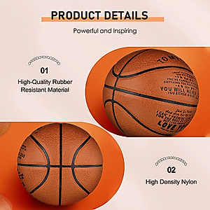 CaleesLLC to My Son 29.5 Inch Basketball Engraved You Will Never Lose Encouragement Gift for Graduation Birthday