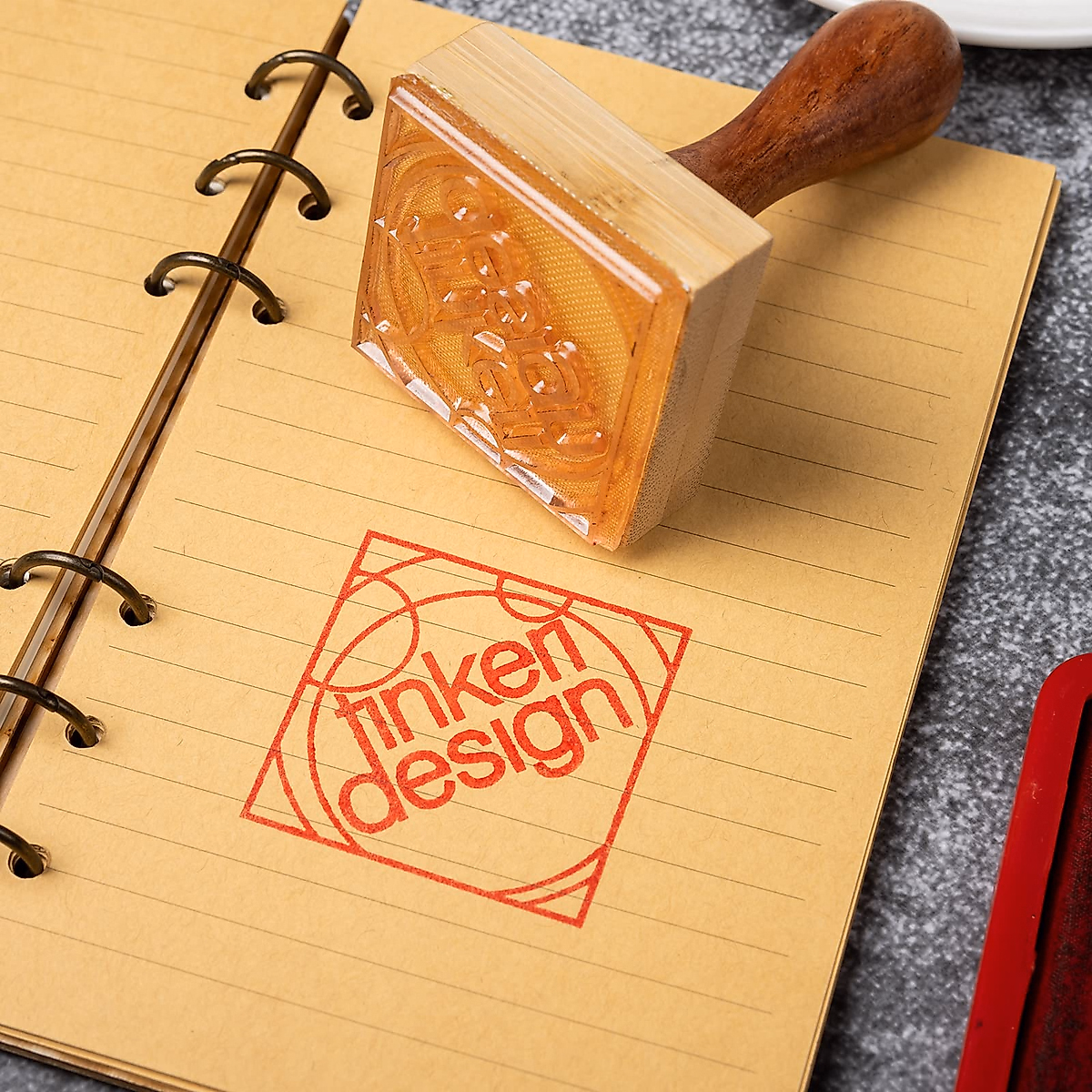 Custom Stamp - Personalized Stamp,Customization Business Logo/Address/Date/Name/Wedding Invitations Wooden Rubber Stamps for Multiple Sizes (Book Stamp)