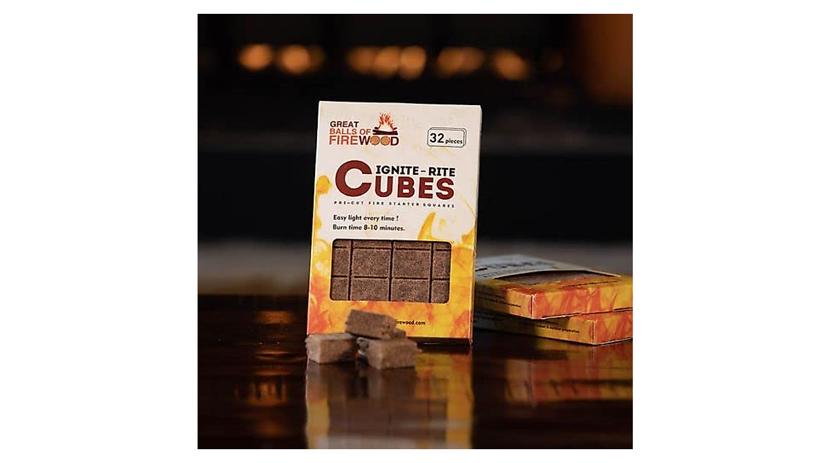 GBOF Ignite-Rite Cubes - Pre-Cut Fire Starter Cubes - 1 Box of 32 ...