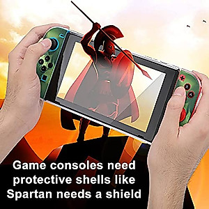 ERFGT Gin-Kgo Pat-Tern Case for Nintendo Switch with Screen Protector Slim Anti-Scratch Anti-Slip Protective Case Cover for Girls and Boys