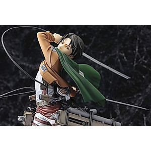 Kotobukiya Attack on Titan: Levi (Renewal Package Version) ArtFX J Statue, Multicolor