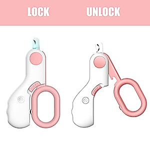 Nail Clipper for Cats Dogs, Cat Nail Clipper Dog Nail Clipper Nail Trimmer Tool with Light to Avoid Nail Hurtings, Perfect for Small Animals Such as Cats, Dog, Bird, Rabbits (Green)