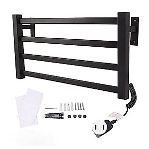 Fafeicy Thermostatic Towel Shelf, Bathroom Towel Rack Towel Holder, Electric Heated Towel Rack with Multiple Bars and Wall Mounting