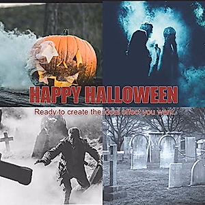 ATDAWN Halloween Fog Machine, Professional Wireless Remote Control Portable Smoke Machine for Holidays Parties Weddings - Quick Generation of Huge Fog 2000 CFM, with Fuse Protection - Metal Black