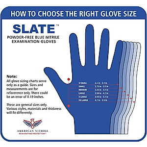 American Nitrile – Slate Powder Free Nitrile Gloves – Latex Free Disposable Gloves – Made in the USA