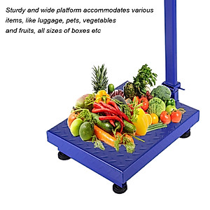 TUFFIOM 661lbs Electronic Digital Platform Scale,Heavy Duty Blue Folding Floor Scales,High-Definition LCD Display,Perfect for Mailing Luggage Shipping Package Price