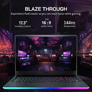 MSI GE76 Raider 17.3" FHD 144Hz Gaming Laptop, Intel Core i7-12700H, 16GB RAM, 1TB SSD, GeForce RTX 3060, RGB KB, Numpad, FHD Webcam, VR-Ready, Wi-Fi 6, Win 11 Pro, Grey, 128GB Hotface Extension Set