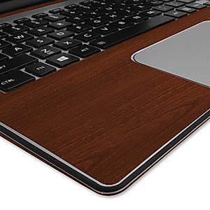 Skinomi Dark Wood Full Body Skin Compatible with Toshiba Satellite Radius (2015, 15.6 inch)(Full Coverage) TechSkin with Anti-Bubble Clear Film Screen Protector