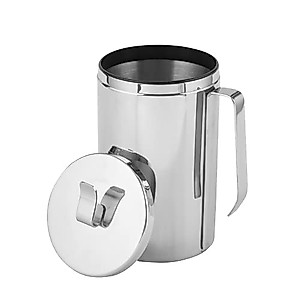 JOE&LEAH Kitchen Stainless Steel Compost Bin (0.92 Gallon) - Premium 304 Rust-Resistant Composter countertop bin with Metal lid Bucket Pail Indoor Outdoor Table Food Waste Scrap Mini Small Large Bag