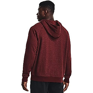 Under Armour Mens Rival Fleece 1/2 Zip Hoodie, (690) Chestnut Red Light Heather / / Onyx White, X-Large