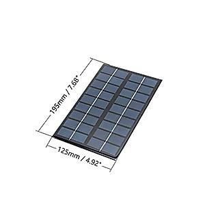 Fielect Mini Solar Panels 9V 3W Small Solar Panel Charger Polysilicon Solar Epoxy Cell Charger DIY Solar System Kit, 195x125mm